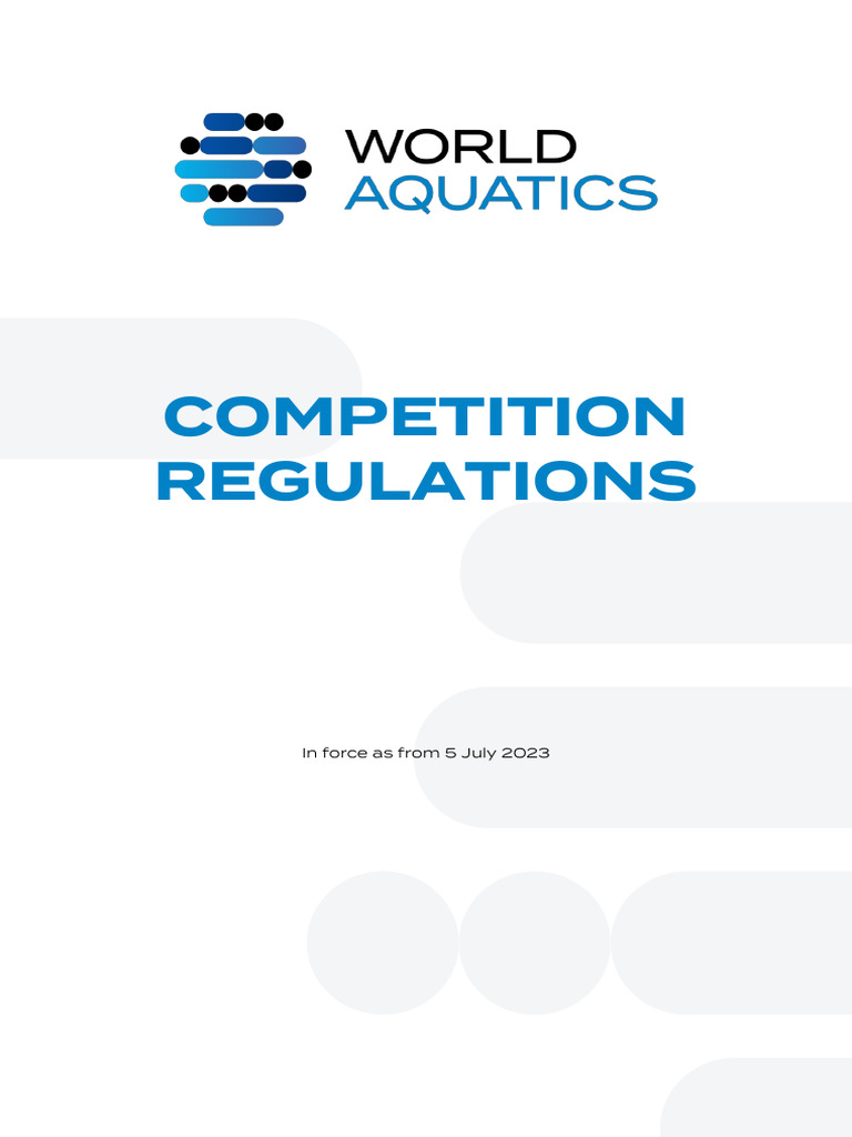 World-Aquatics_Competition-regulations_5th-July-2023_Final_Revised-0.2 | PDF | Swimming (Sport ...