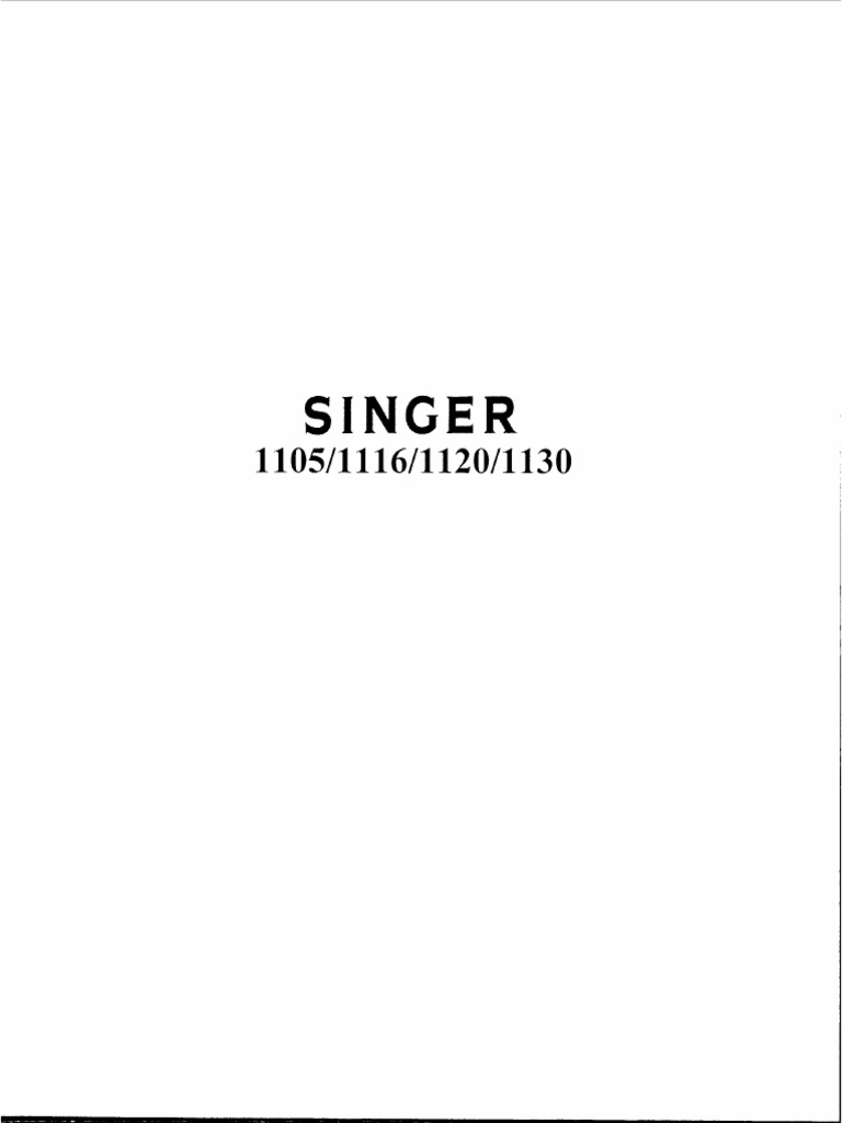Singer 1105 - 1116 - 1120 - 1130 | PDF