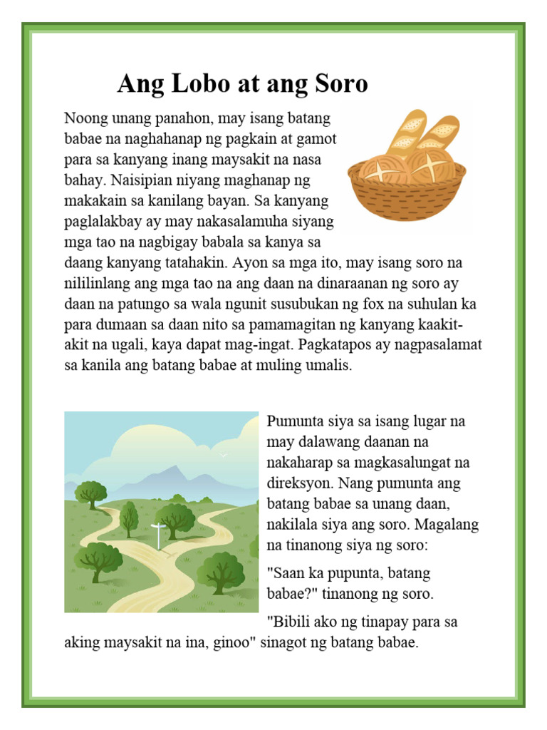 Ang Lobo at Ang Soro | PDF