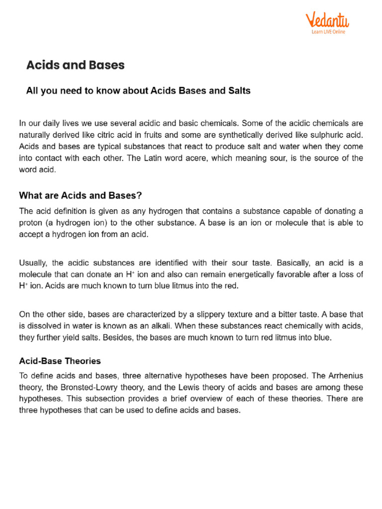 Acids and Bases | PDF