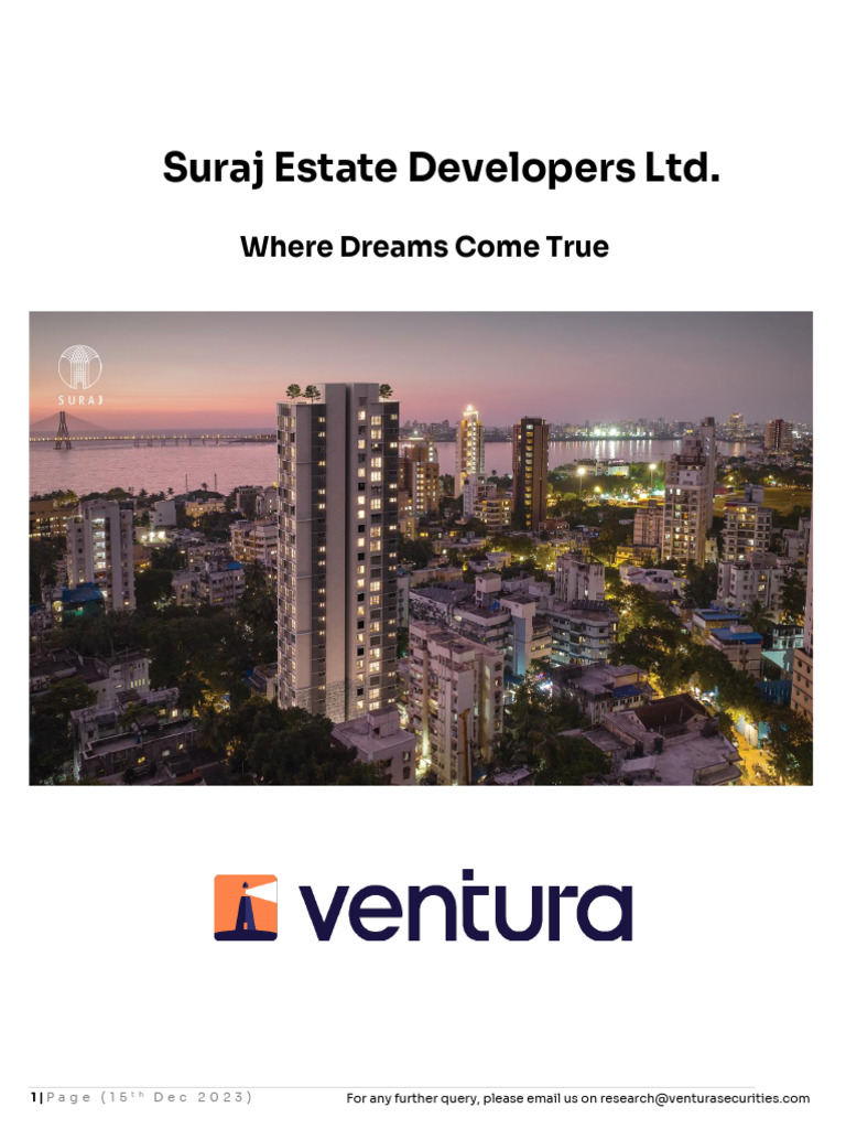 Suraj Estate Developers LTD 638383298341101394 | PDF | Investing | Forecasting