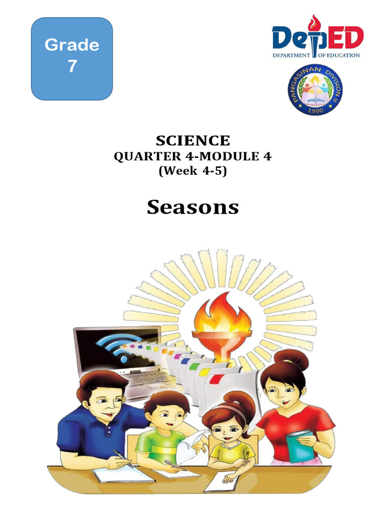 Science 7 Quarter 4 Module 4 1 | PDF | Night | Earth