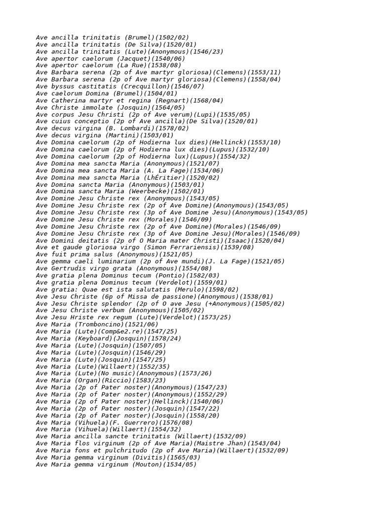 11 - Out - The Latin Motet - Indexes To Printed Collections, 1500-1600 ...