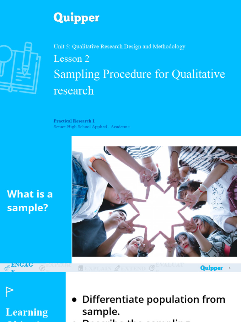 G11 UNIT 5 LESSON 2 Sampling Procedure For Qualitative Research | PDF | Sampling (Statistics ...