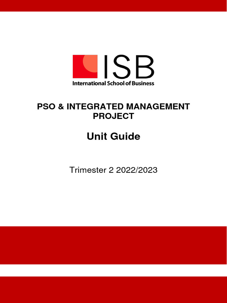 Unit Guide - PSO INTEGRATED MANAGEMENT PROJECT - 210123 | PDF | Theory | Qualitative Research