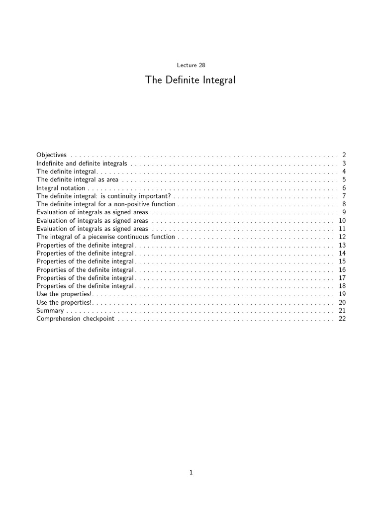 Integral Pdf Integral Mathematical Relations