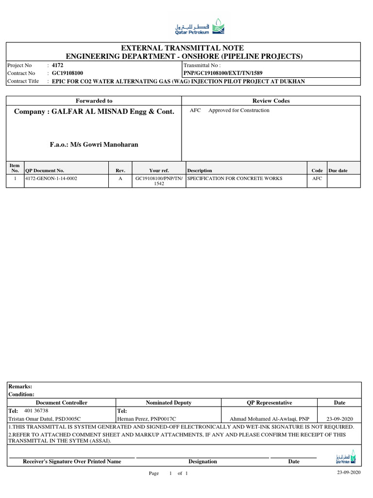 4172-Genon-1-14-0002-Specification For Concrete Works | PDF | Concrete ...