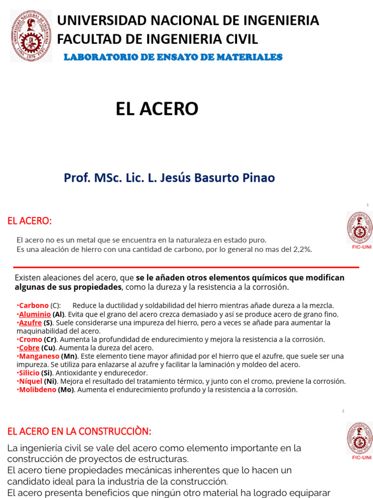 El Acero | PDF | Acero | Aleación