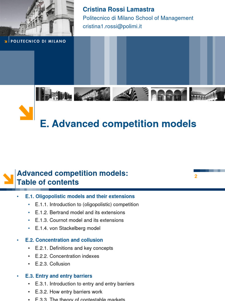 E Advanced Competition Models | PDF | Oligopoly | Economic Equilibrium