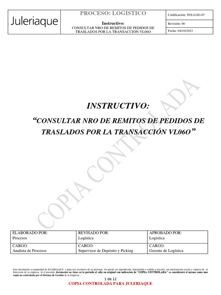 Consultar Remitos en VL06O SAP | PDF | Business