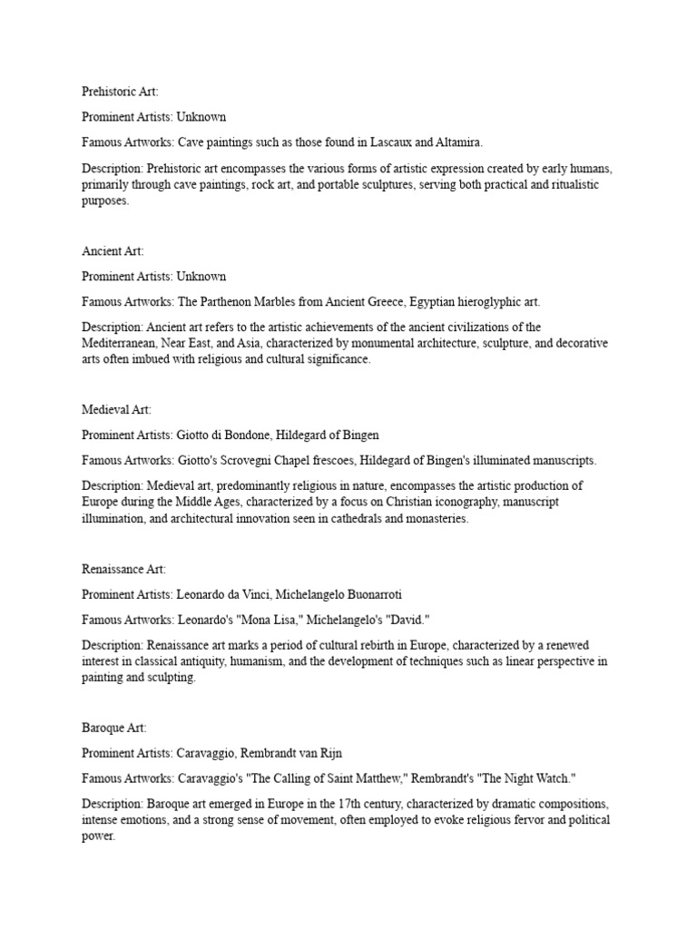 Prehistoric Art Pdf Abstract Art Renaissance Art