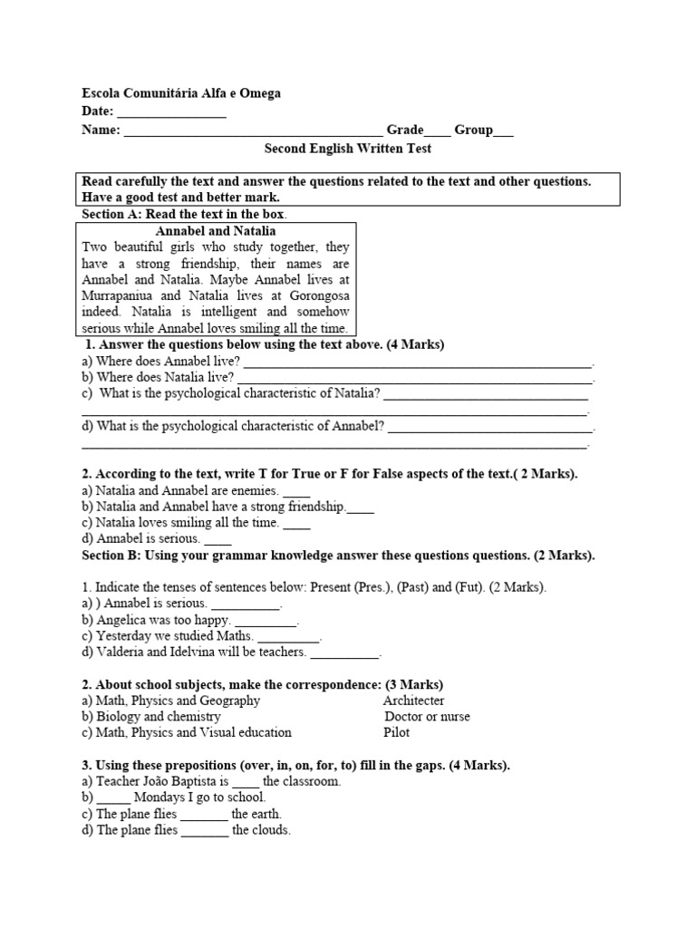 Escola Comunitária Alfa e Omega | PDF | Languages | Foreign Language Studies