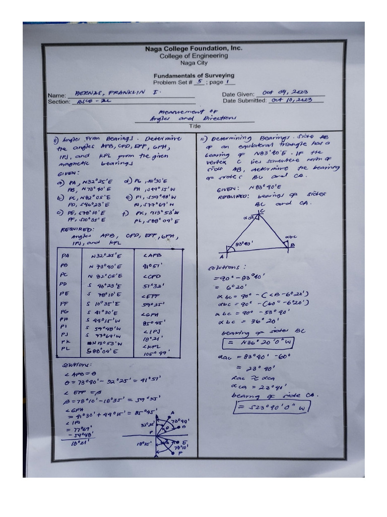 Bernas Bsce 2c Problem Set #5 | PDF