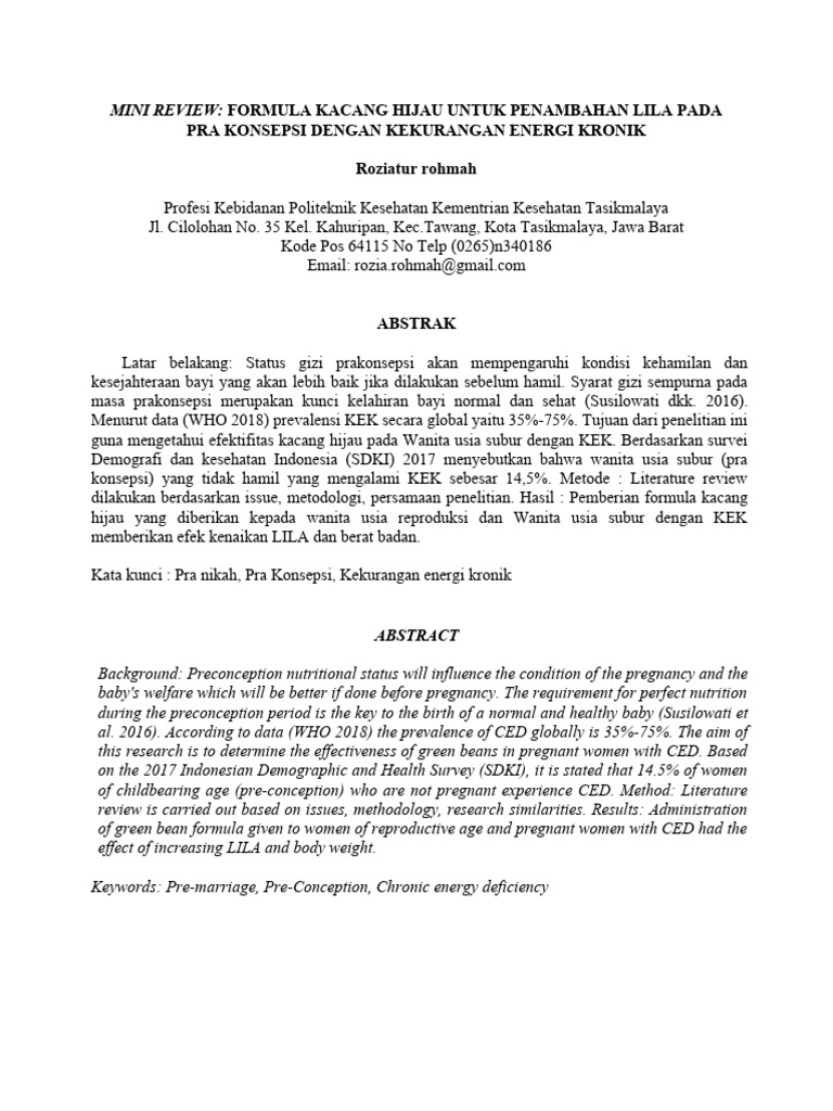 Mini Review - Roziatur Rohmah - Kek | PDF