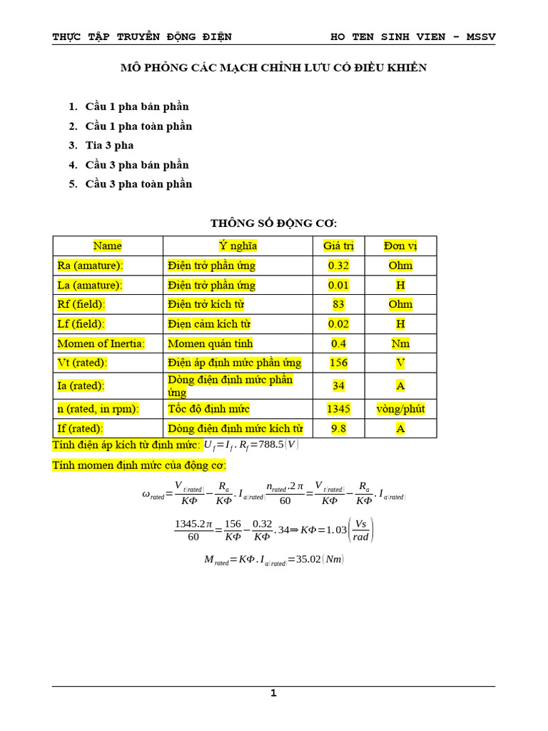 Bao Cao Mo Phong Cac Mach Chinh Luu Co Dieu Khien ... ,,,,. | PDF