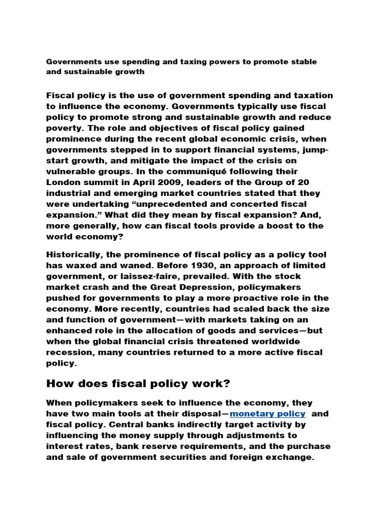 AS2 Reading | PDF | Government Spending | Fiscal Policy