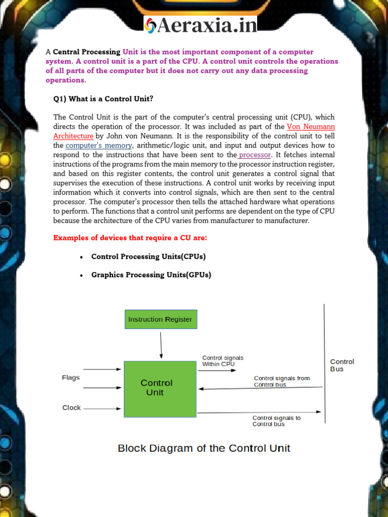 Dlca Module 4 Control Unit Design Aeraxia In Pdf Central Processing Unit Computer