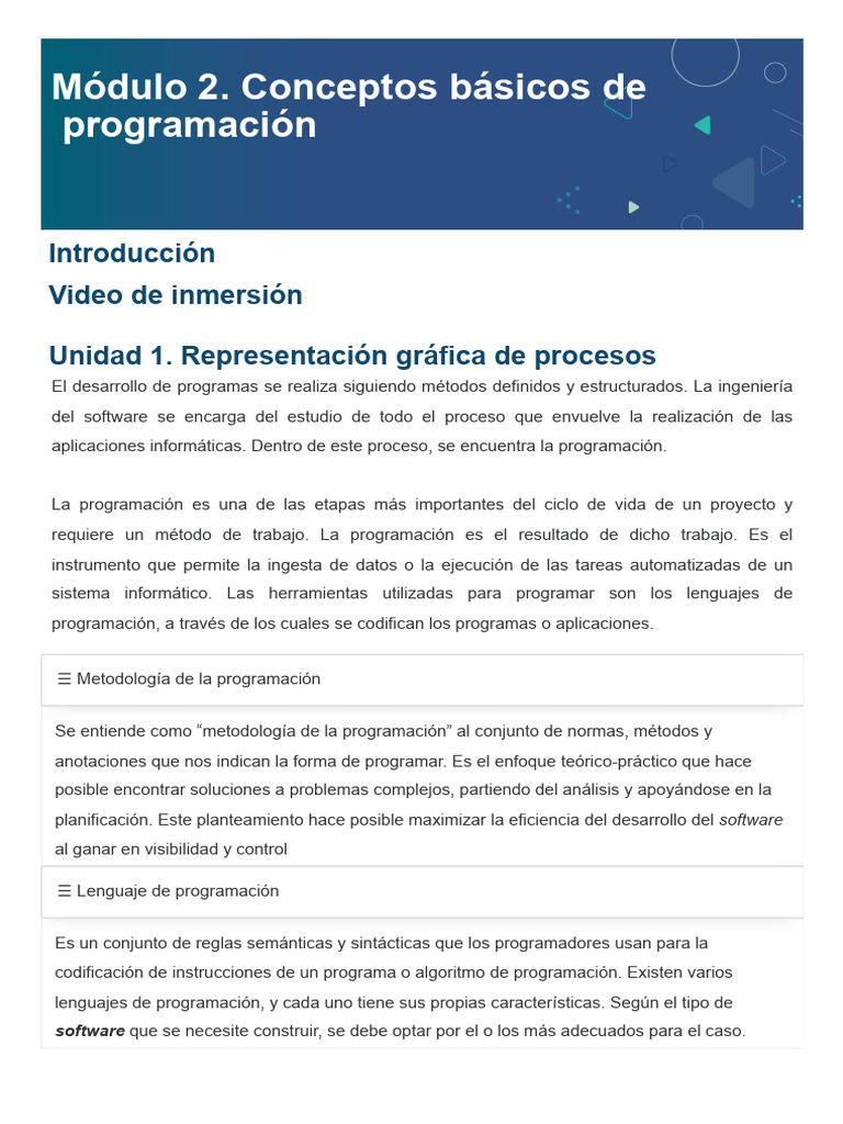Modulo 2 | PDF | Lenguaje de programación | Programación de computadoras