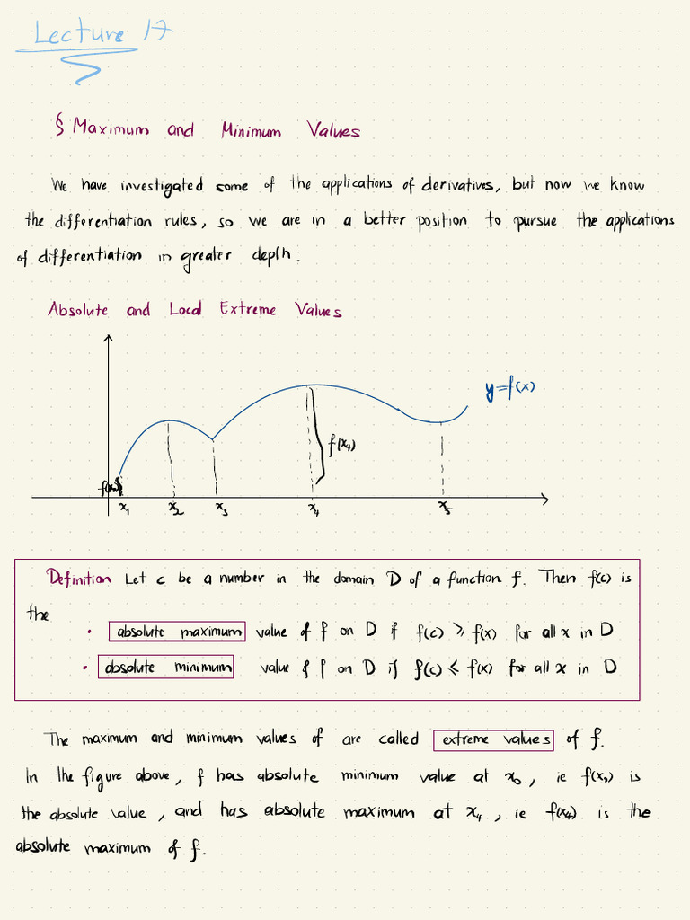Mat 1320 - Calculus I - Lecture 17 | PDF | Calculus | Functions And Mappings
