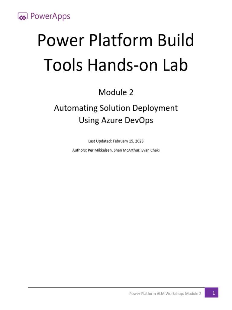 PowerPlatform DevOps Module2 | PDF | Version Control | Information Technology