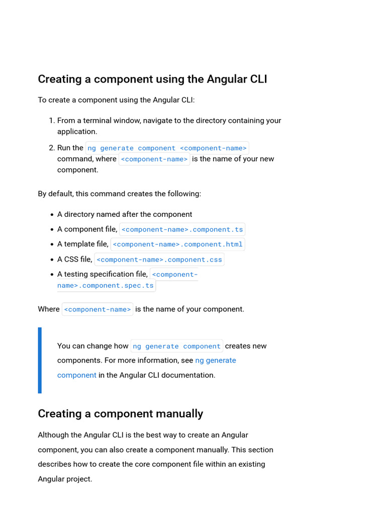 Angular - Angular Components Overview | PDF