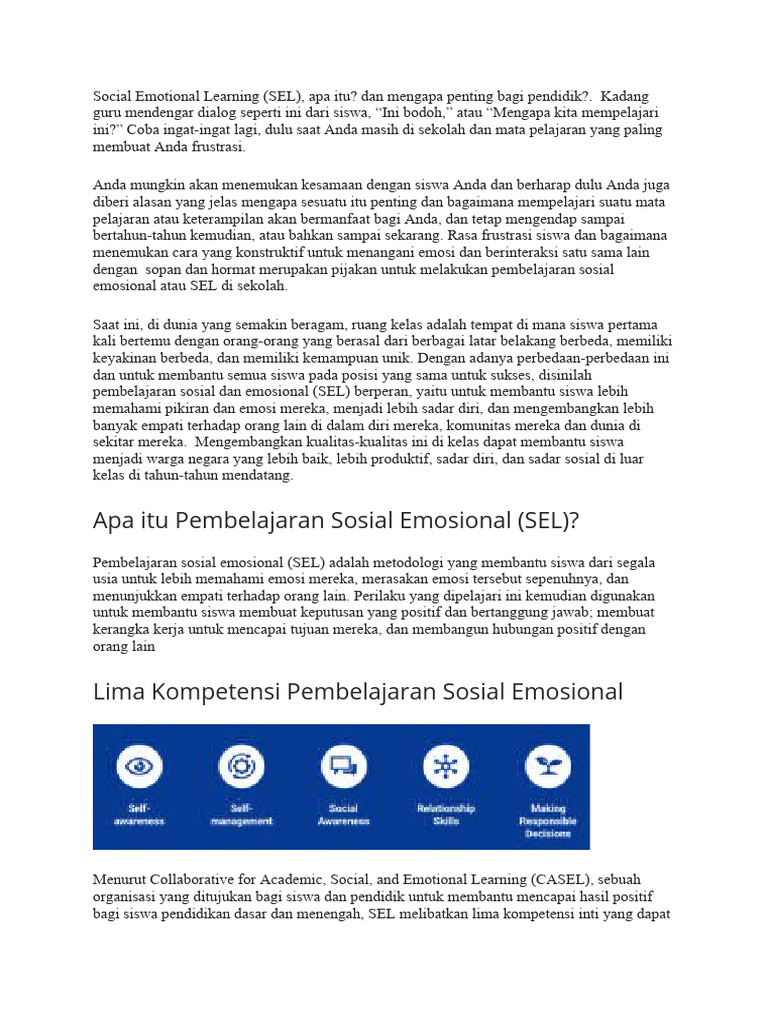 Social Emotional Learning | PDF