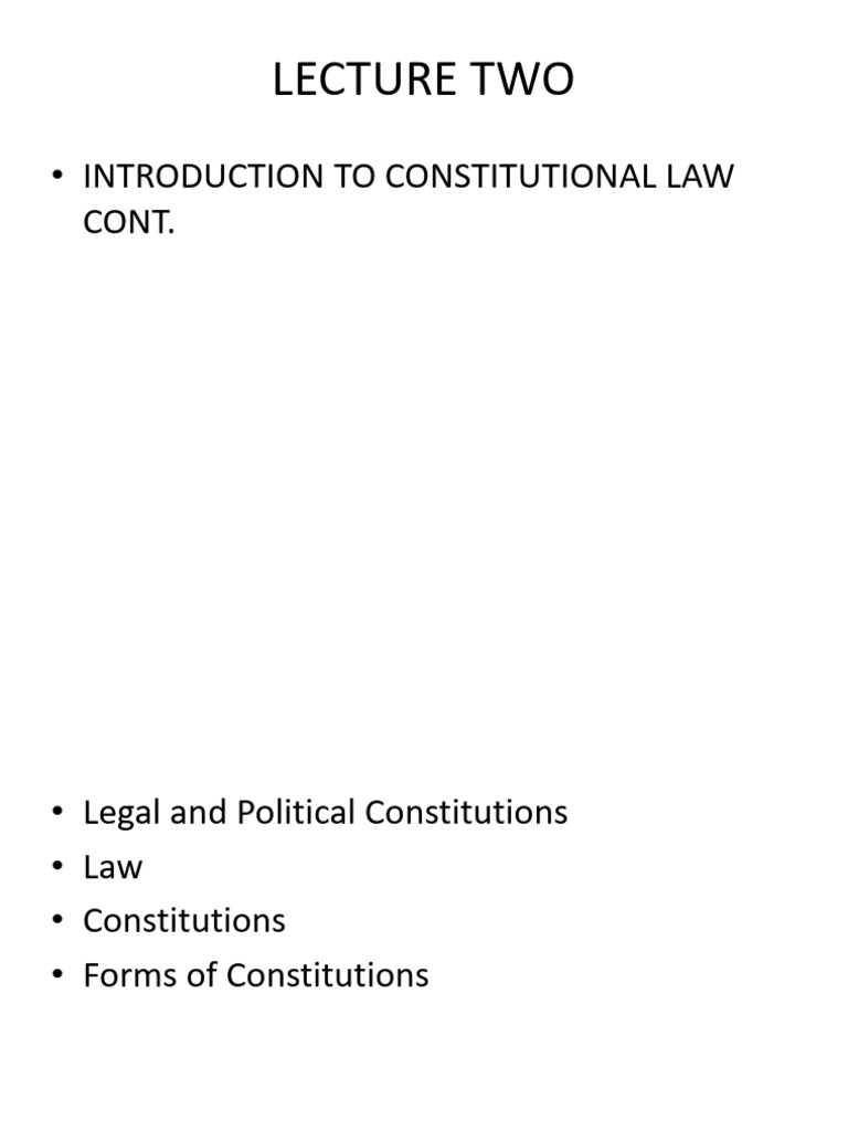 Introduction To Con Law 2 | PDF | Constitution | Legislature