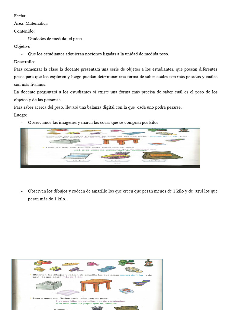 Nociones de Peso en Matemáticas | PDF