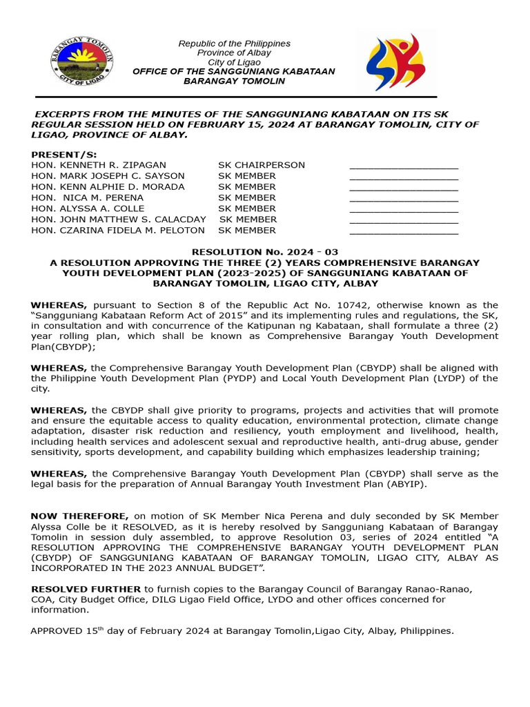 Reso For Cbydp | PDF