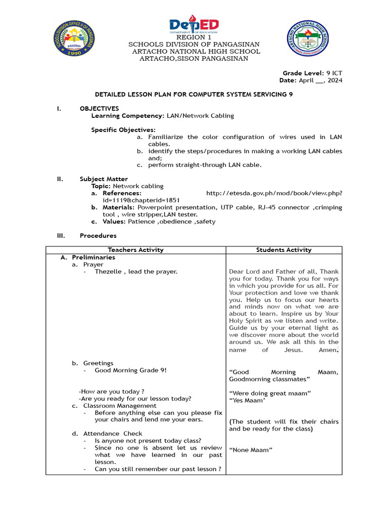 Final Demo DLP For Checking | PDF | Electrical Connector | Manufactured Goods