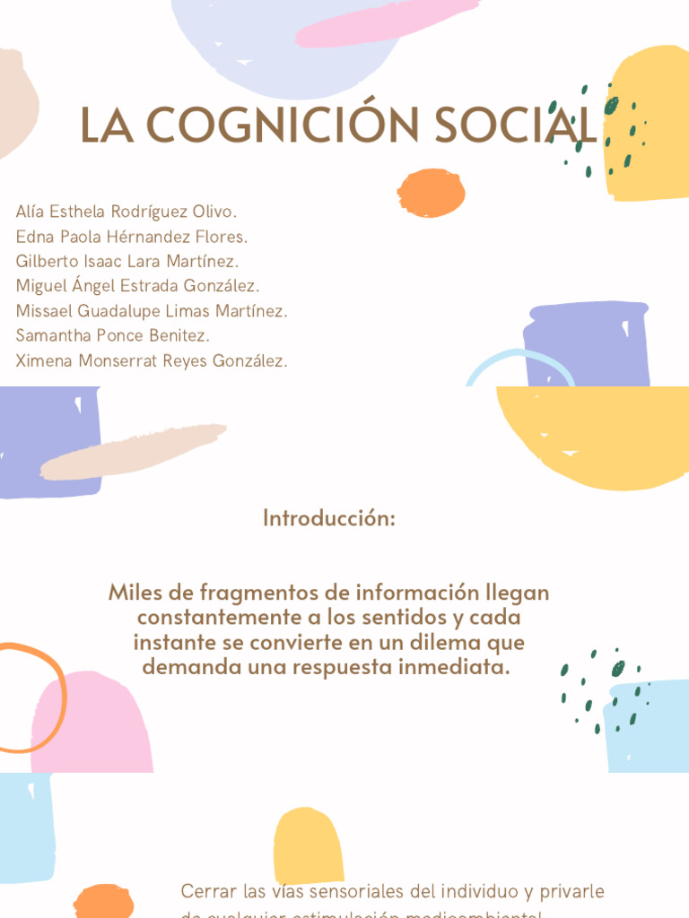 Cognicion Social | PDF | Pensamiento | Las emociones