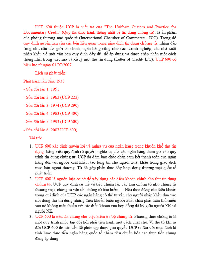 Sơ Lư C UCP 600 | PDF