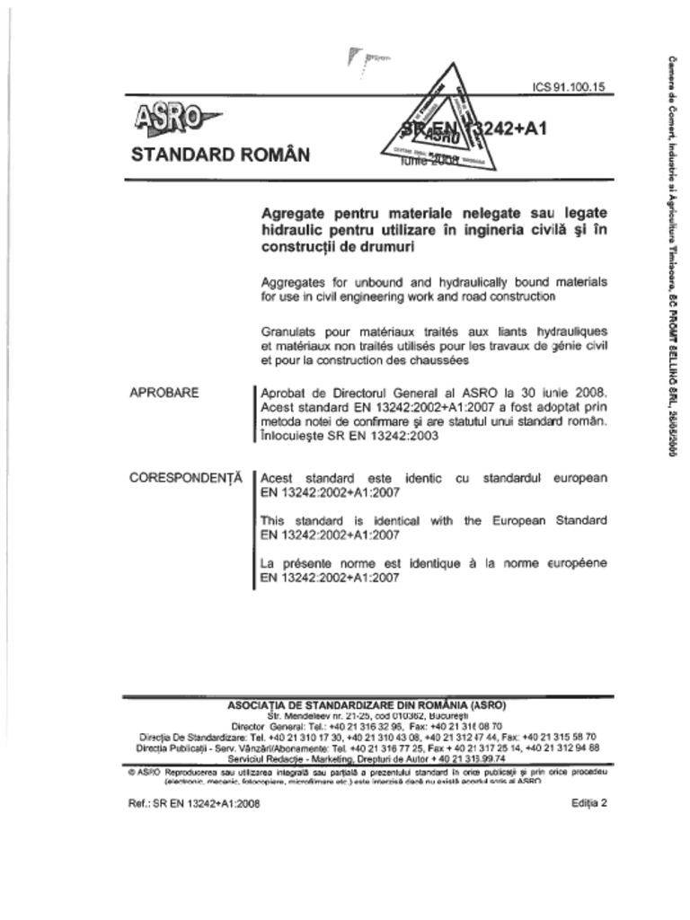 SR en 13242 - A1-2008 | PDF