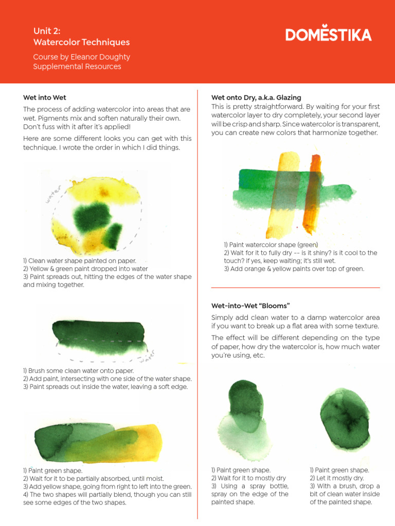 Watercolor Techniques: Wet and Dry Methods | PDF | Paint | Watercolor ...