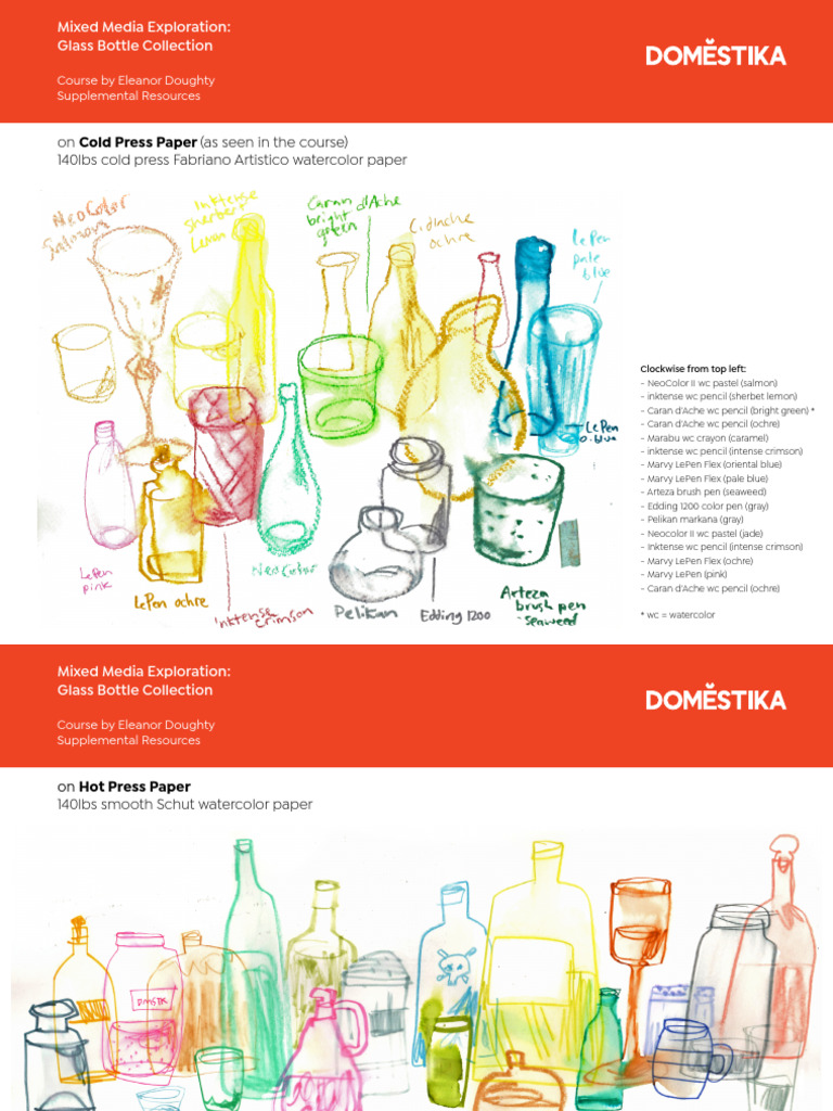 U2_02_Bottle collection in mixed media | PDF | Writing Implements ...