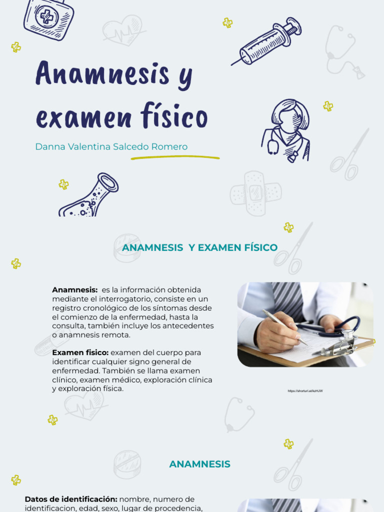 Anamnesis y Examen Físico DANNA SALCEDO | PDF | Dolor de cabeza | Sistema circulatorio