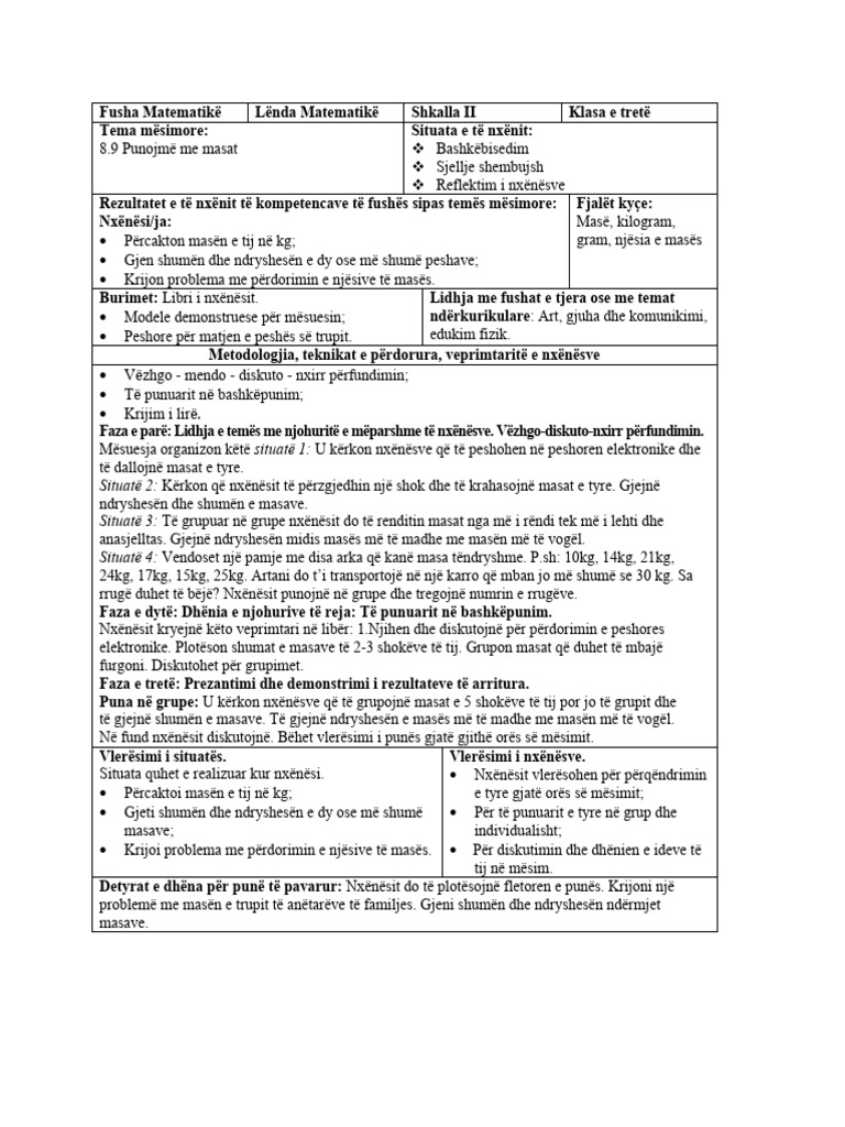 8.9. Punojmë Me Masat | PDF