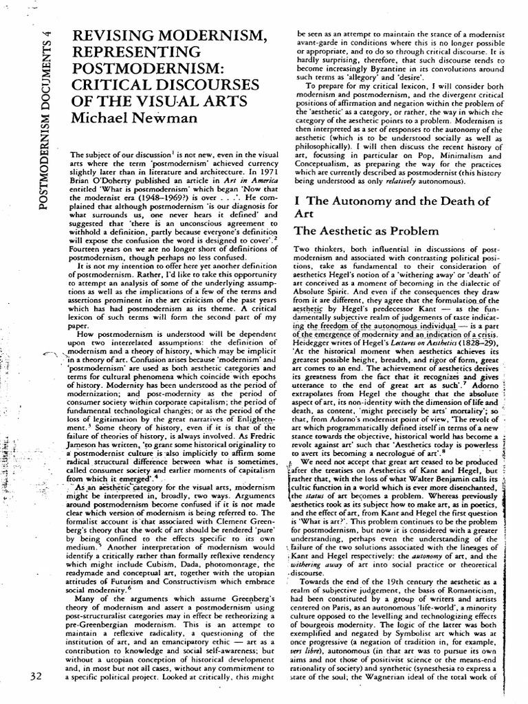 Revising Modernism, Representing Postmodernism | PDF