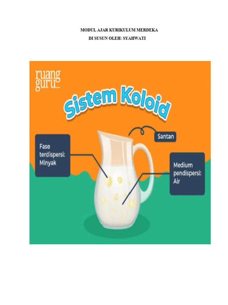File Sistem Koloid Modul Ajar Kurikulum Merdeka | PDF