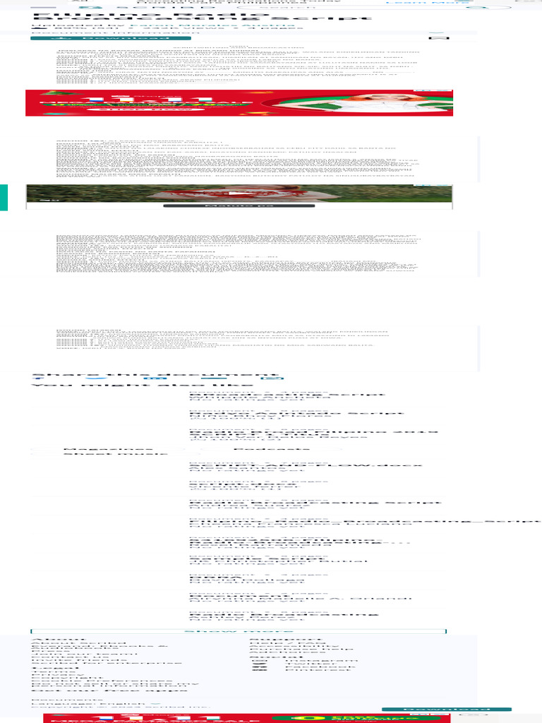 Filipino Radio Broadcasting Script PDF | PDF