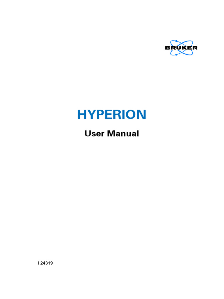 Bruker Hyperion Manual | PDF | Mains Electricity | Power Supply