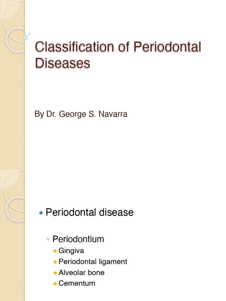 Classification of Periodontal Diseases | PDF | Periodontology ...