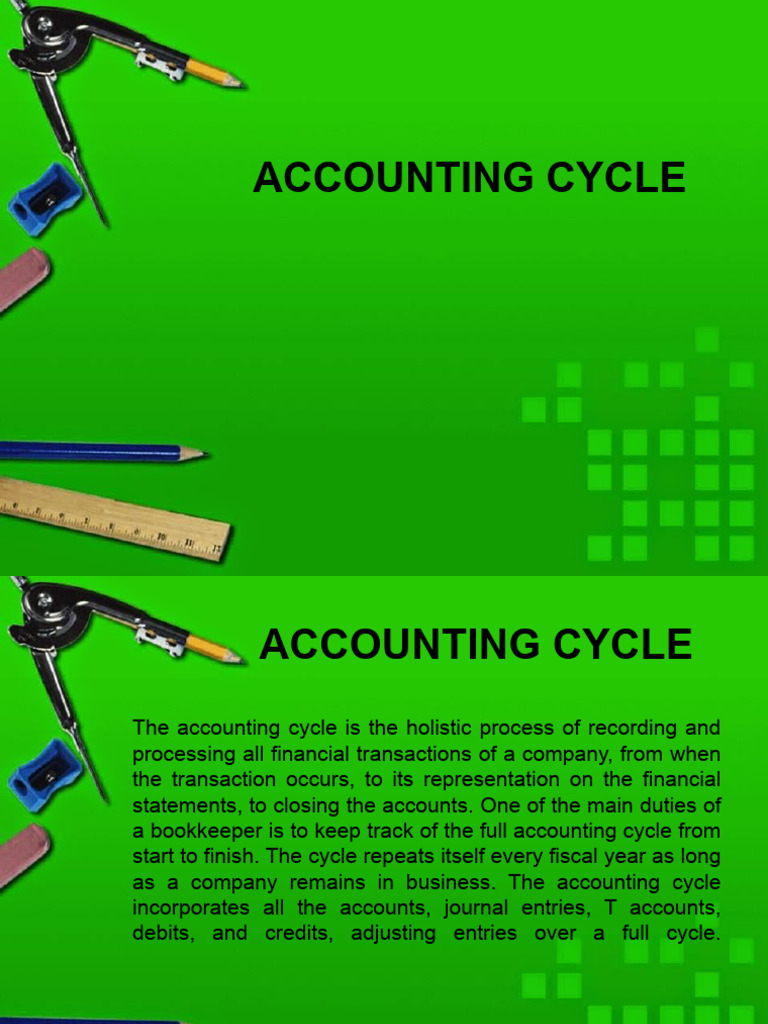 Accounting Cycle | PDF | Debits And Credits | Bookkeeping