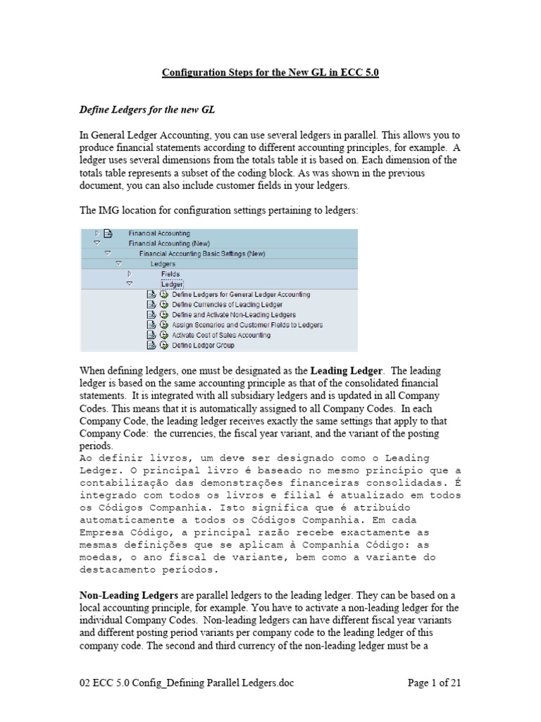 02_ECC_Config_Defining_Parallel_Ledgers | PDF | Accounting | United ...