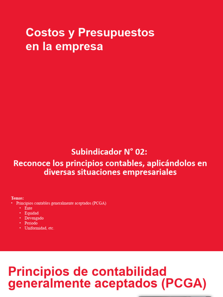 Clase 3 - Pcga - Principios Contables Generalmente Aceptados | PDF ...