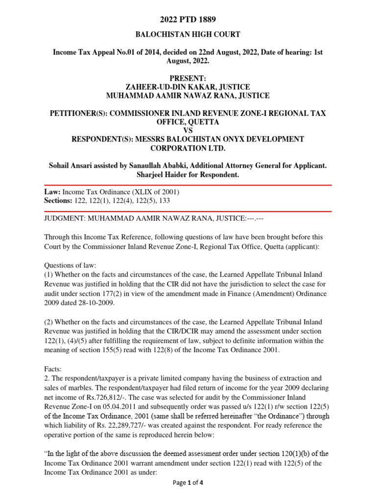 2022 PTD 1889 | PDF | Taxes | Accountant