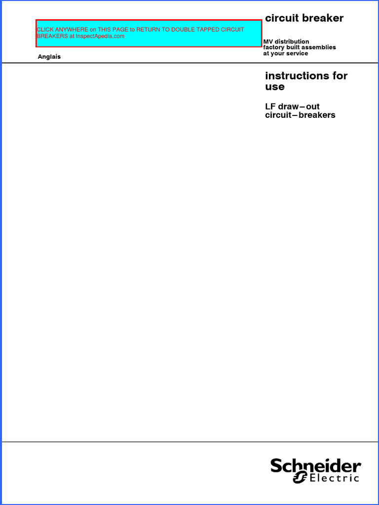 Schneider-LF-Circuit-Breaker-Instructions | PDF | Electricity ...