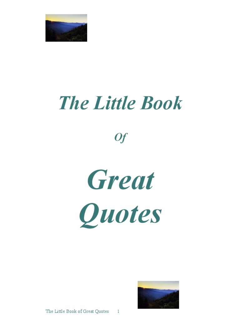 The Little Book of Great Quotes | PDF | Lifestyle