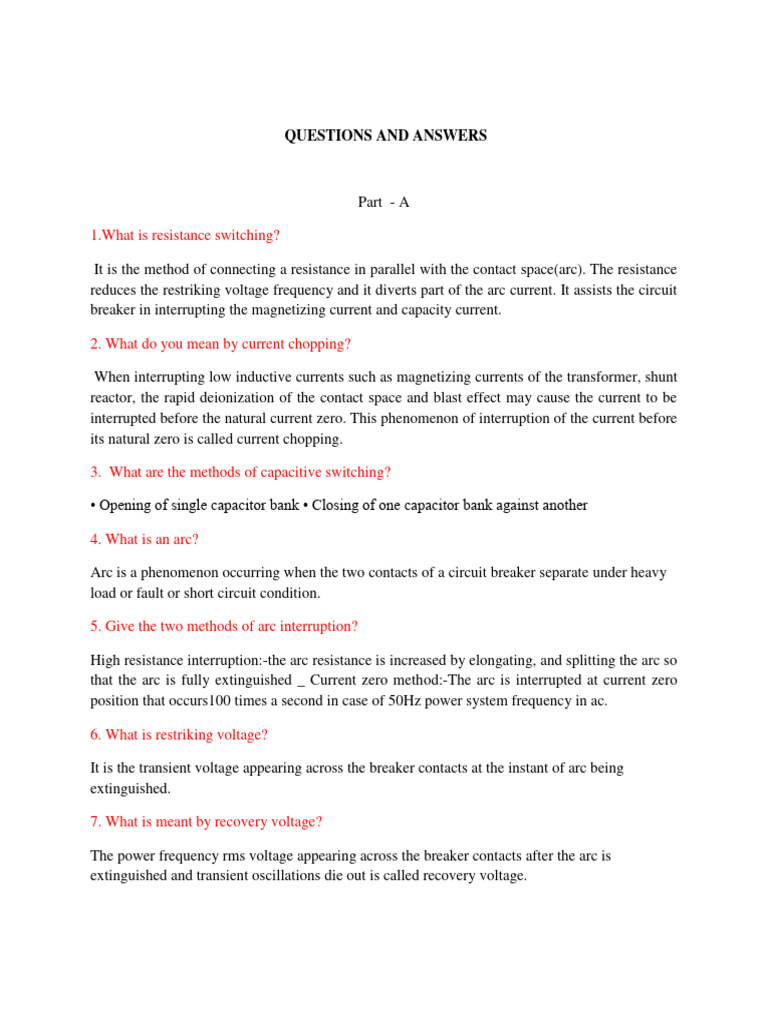 Tutorial Q and A Supplementary | PDF | Inductor | Electric Arc