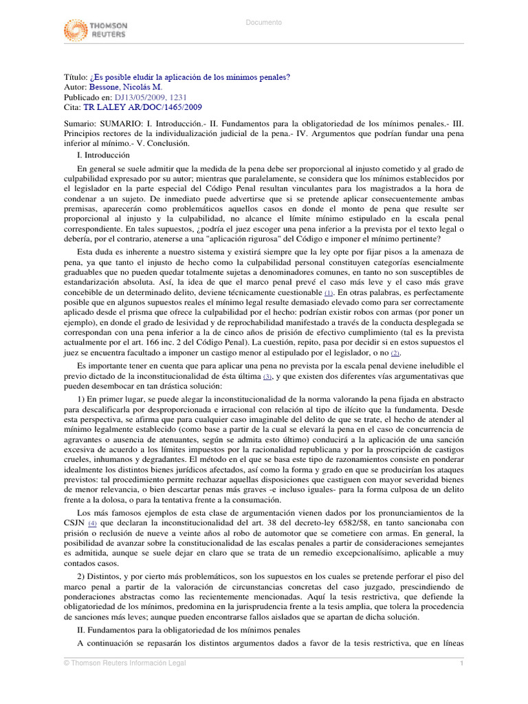 Eludir Mínimos Penales: ¿Es Posible? | PDF | Castigos | Derecho penal